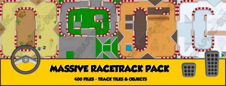 Top Down Race Track Graphic Pack - Graphic Buffet - Game Graphics