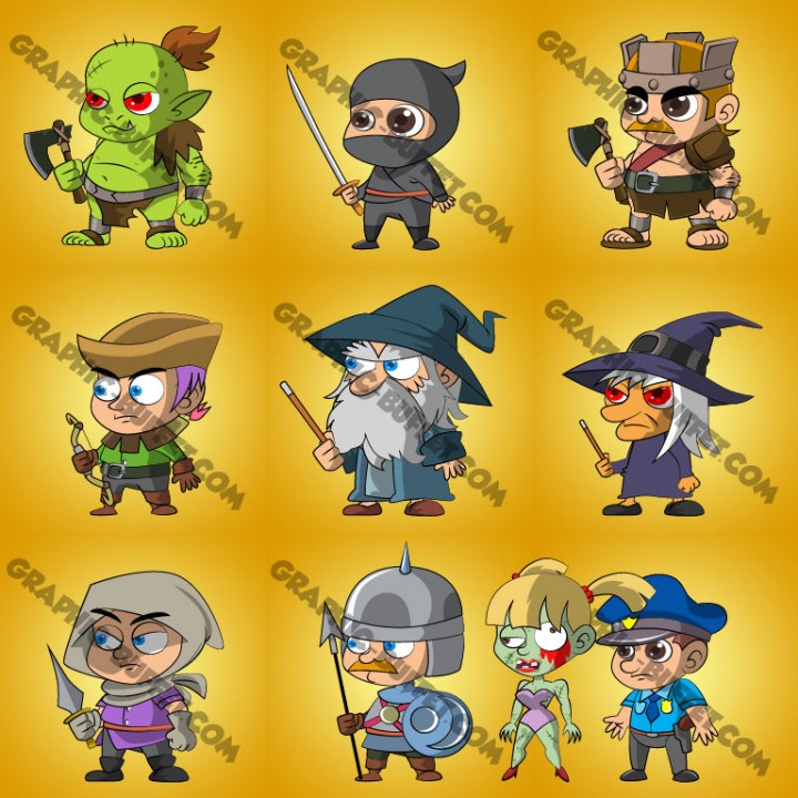 Vector game graphics and game art for Indie game designers and developers